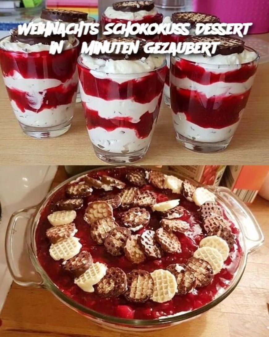 Weihnachts Schokokuss Dessert in 5 Minuten gezaubert - Rezepte