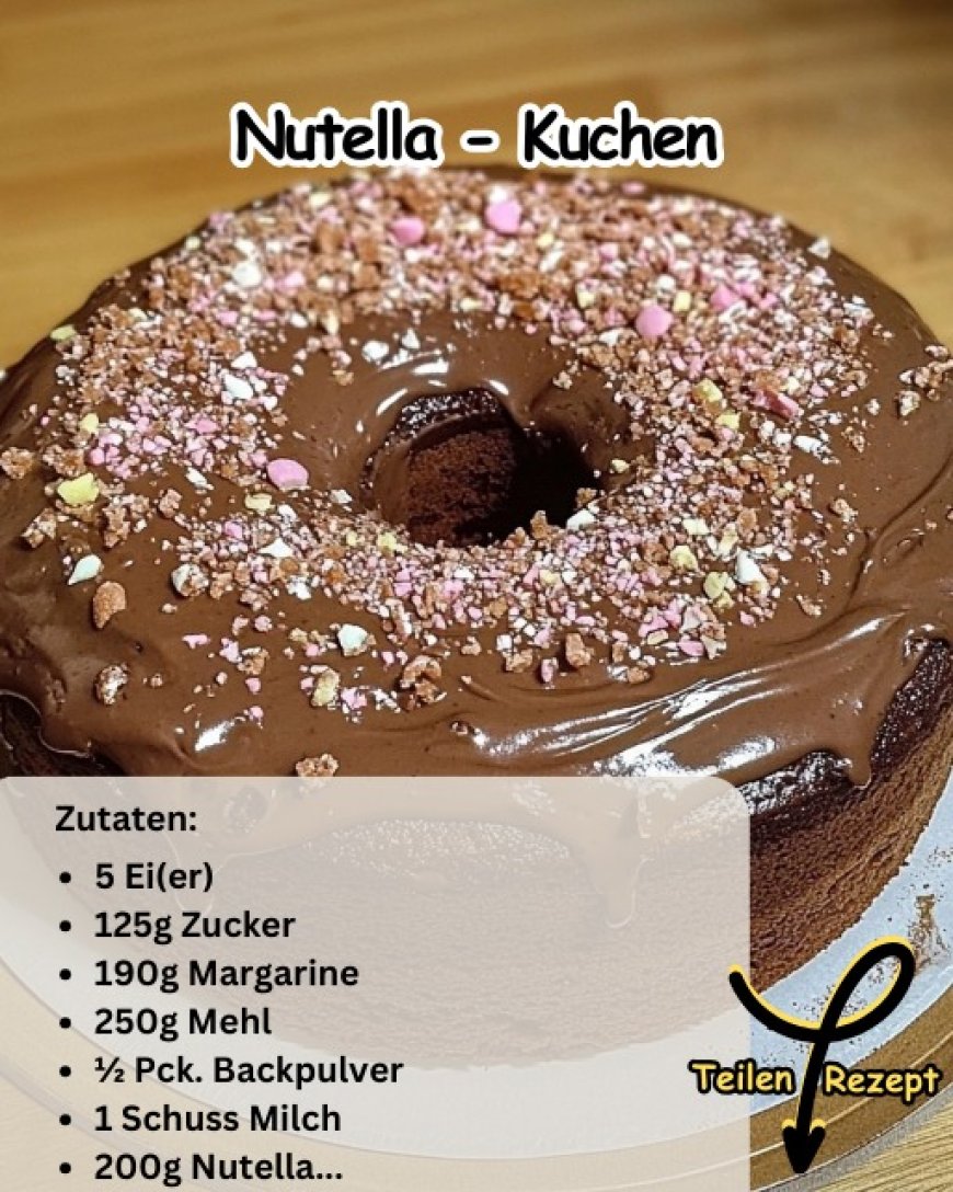 Nutella Kuchen Rezept 3 Zutaten
