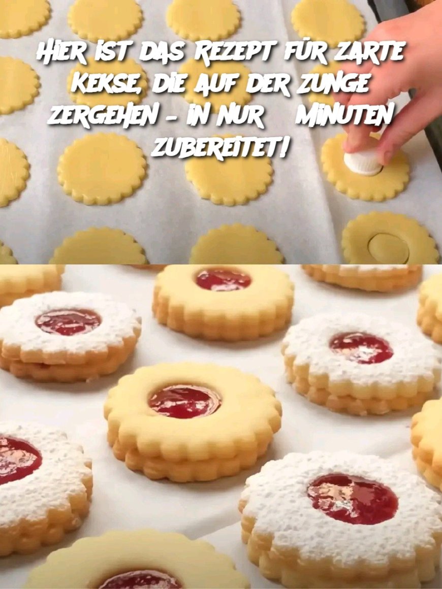 Hier ist das Rezept für zarte Kekse, die auf der Zunge zergehen – in ...