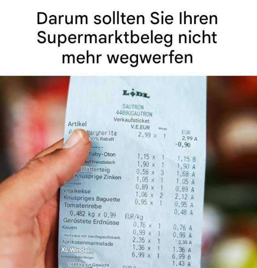 Erfahren Sie, warum es wichtig ist, im Supermarkt immer den Kassenbon ...