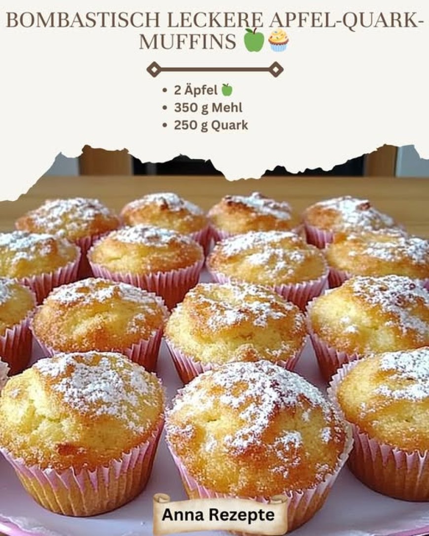 Quark Apfelmuffins die sind in 10 Minuten im Ofen - Rezepte